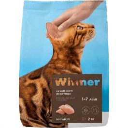 Buy WINNER dry food for adult cats of all breeds chicken 2kg online