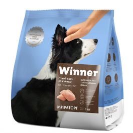 Buy WINNER dry food for adult dogs of medium breeds chicken 1kg online